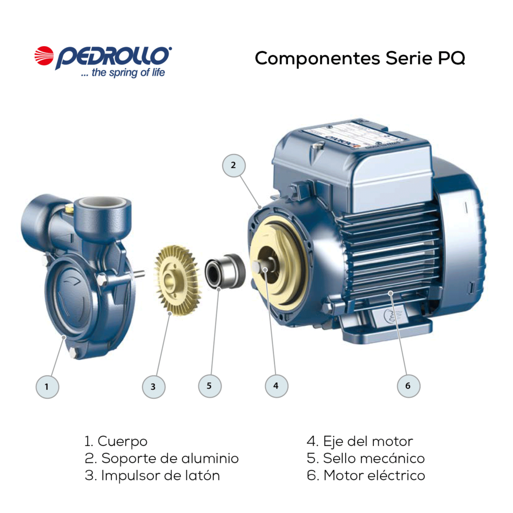 Bomba Periférica Pedrollo PQm90-D 1HP 110-220V